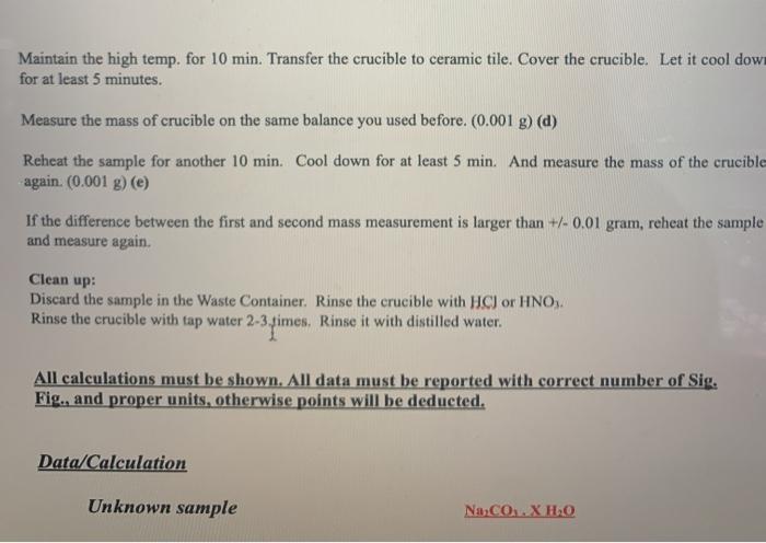 Solved Objectives to calculate the percent by mass of water | Chegg.com
