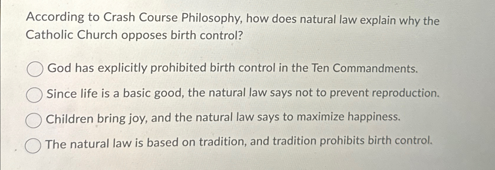 Solved According to Crash Course Philosophy, how does | Chegg.com