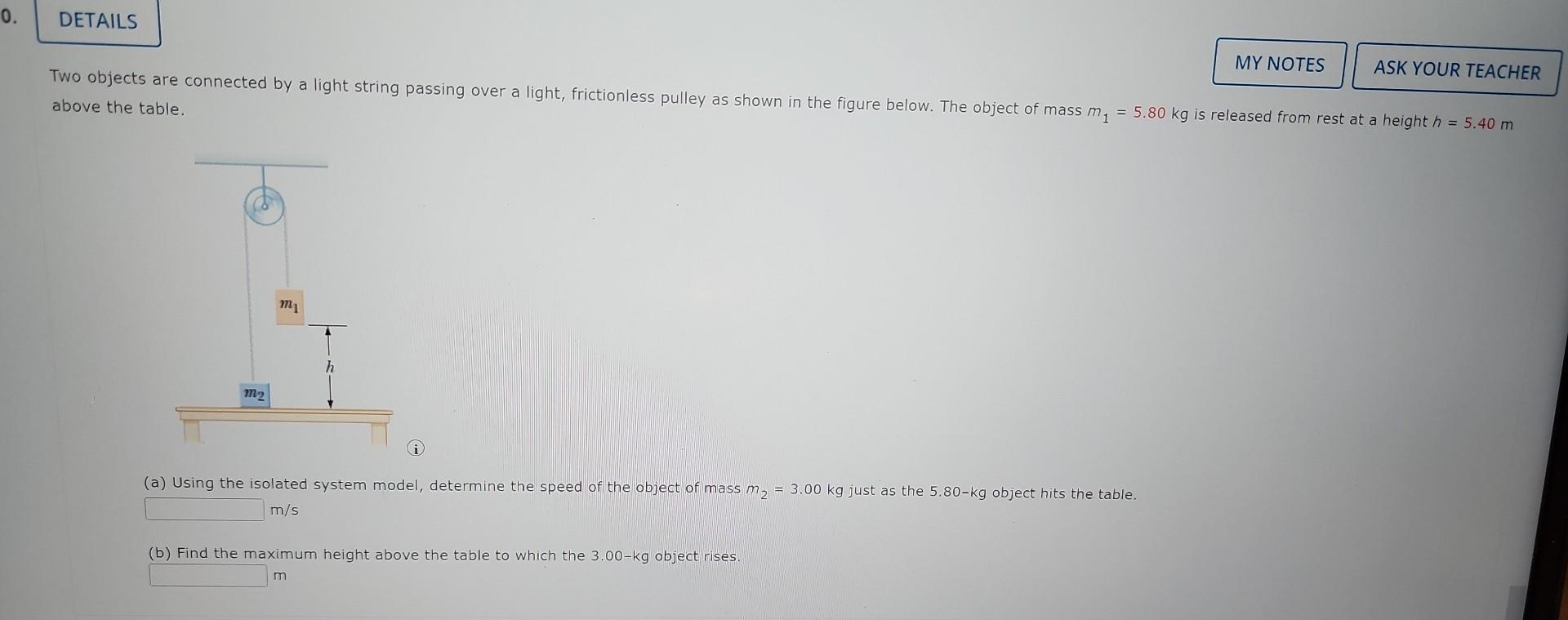 Solved above the table. (a) Using the isolated system model, | Chegg.com