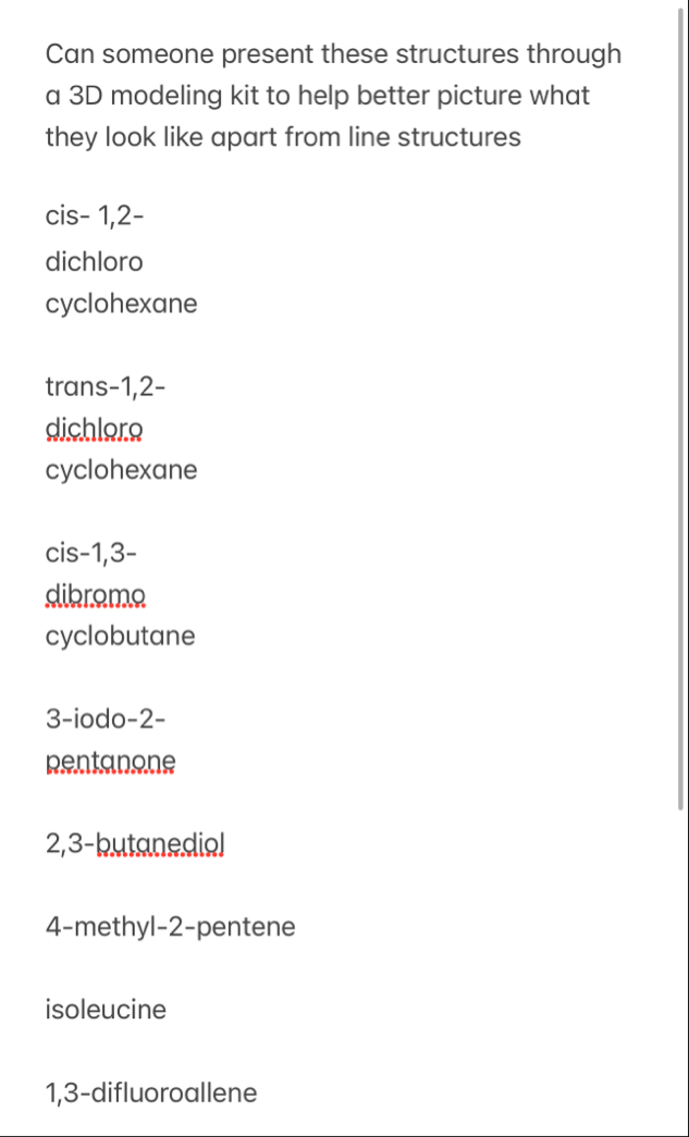 Can someone present these structures through a 3D | Chegg.com
