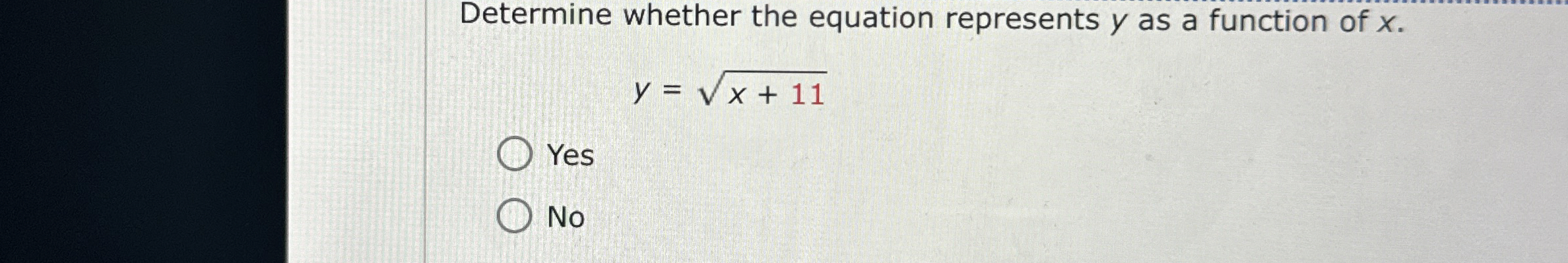 Solved Determine Whether The Equation Represents Y ﻿as A