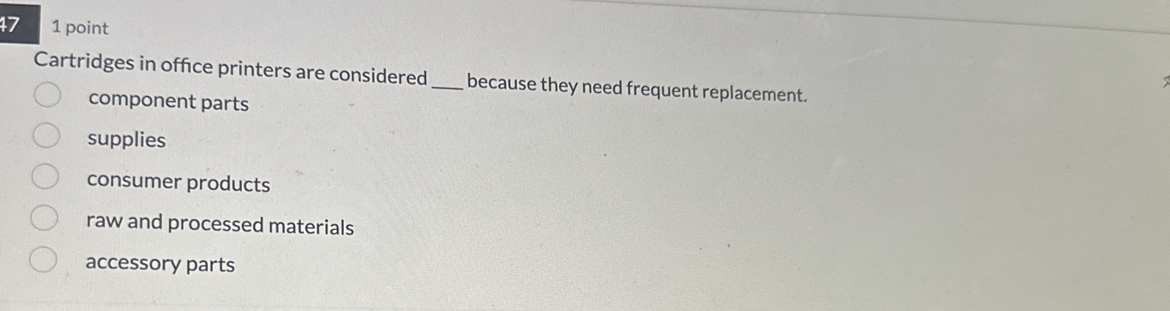 Solved Cartridges in office printers are consideredcomponent | Chegg.com