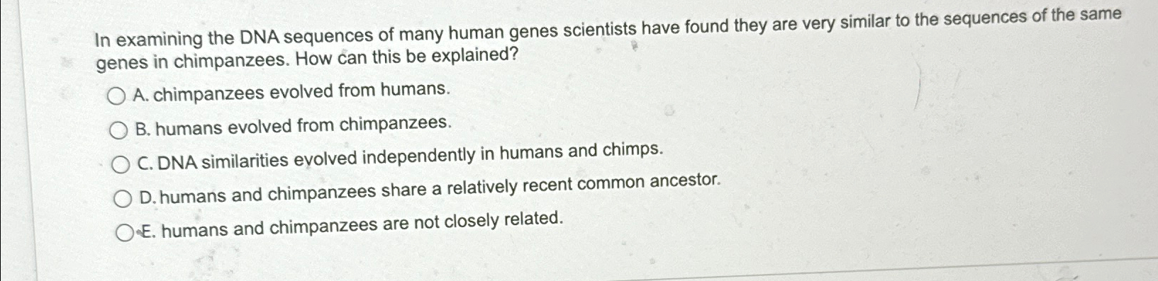 Solved In examining the DNA sequences of many human genes | Chegg.com