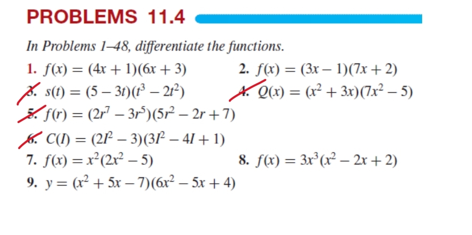 Solved PROBLEMS 11.4In Problems 1-48, ﻿differentiate the | Chegg.com