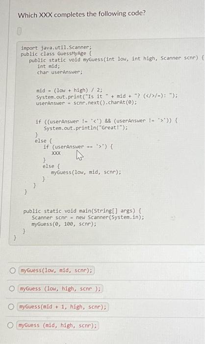 Solved Which XXX completes the following code? 0 import | Chegg.com