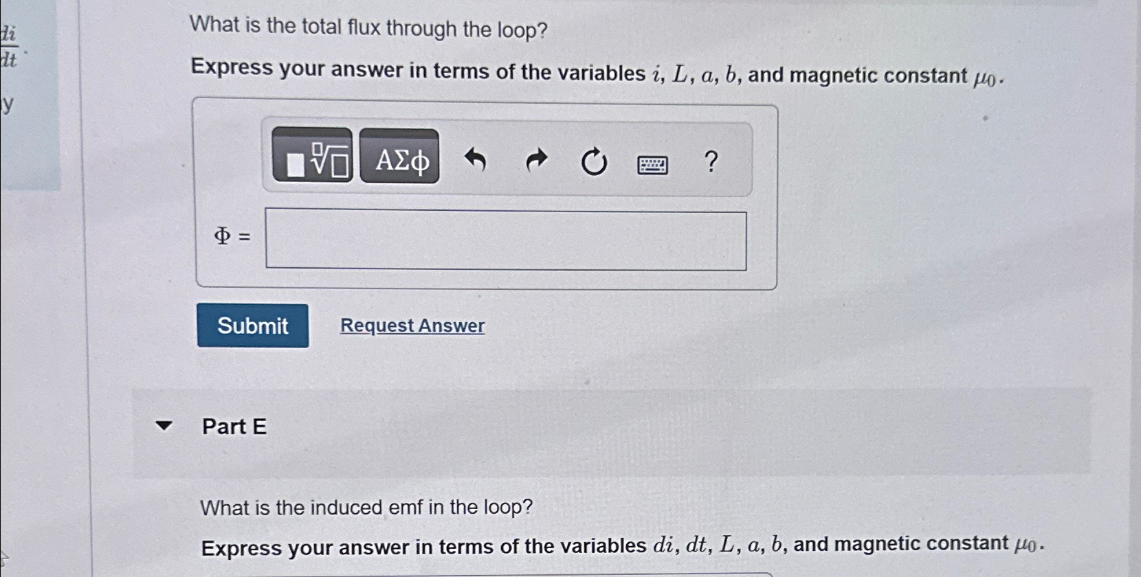 Solved What is the total flux through the loop?Express your | Chegg.com