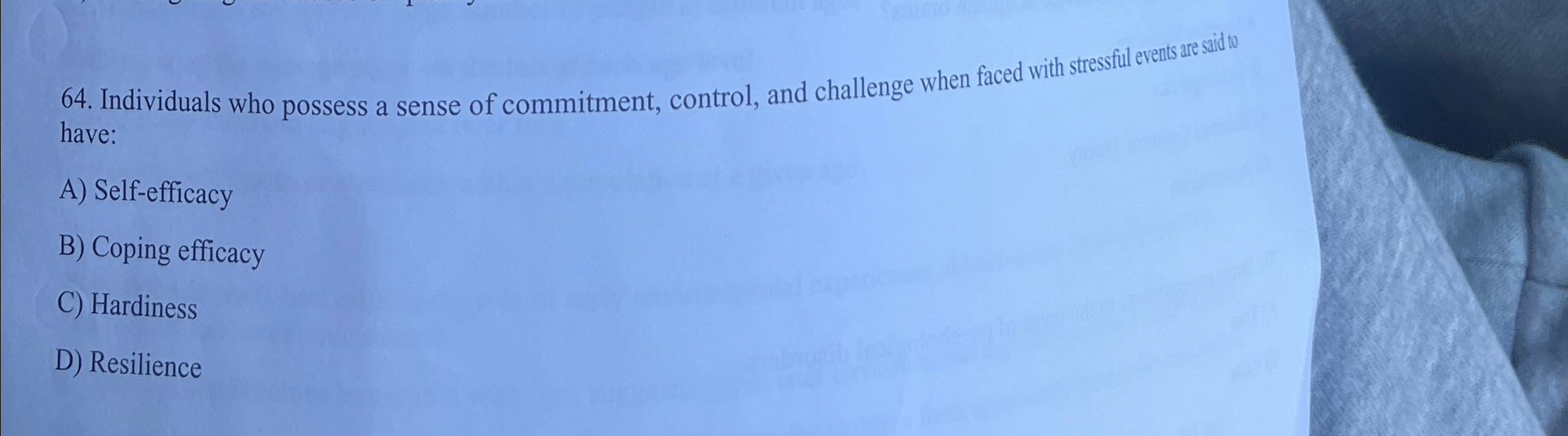 Solved Individuals who possess a sense of commitment, | Chegg.com