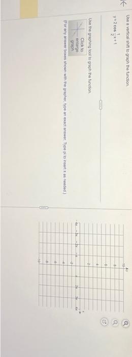 Solved Use a vertical shift to graph the function. | Chegg.com