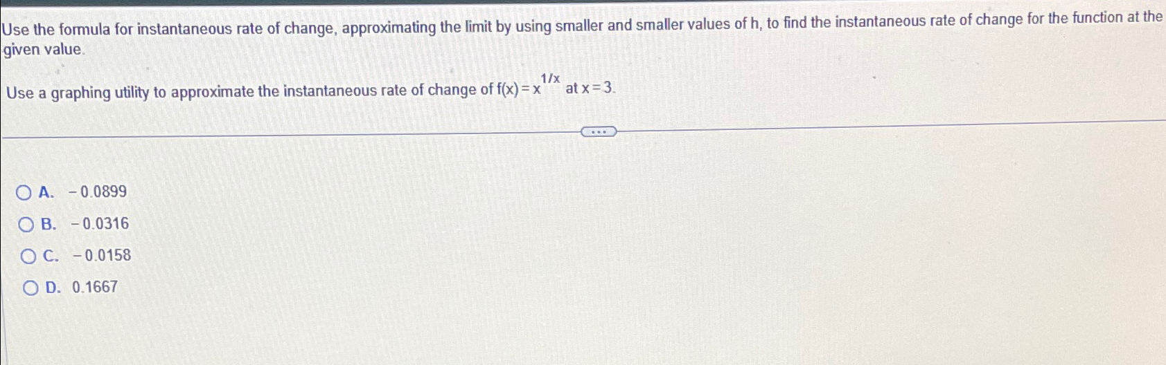 Solved Use the formula for instantaneous rate of change, | Chegg.com