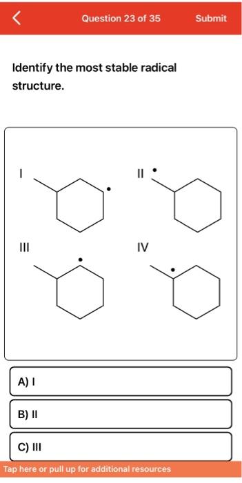 Solved Rank the stability of these radicals (least stable to | Chegg.com