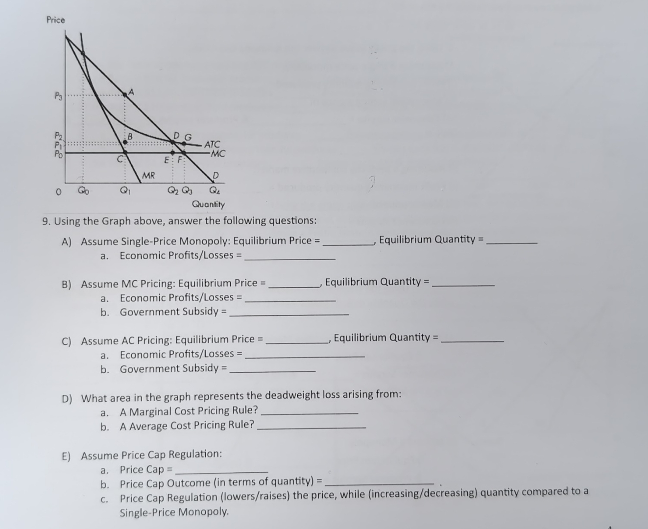 Using the Graph above, answer the following | Chegg.com