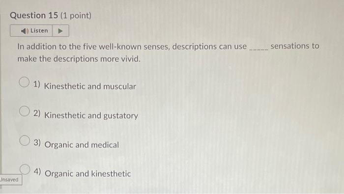 In addition to the five well-known senses, | Chegg.com