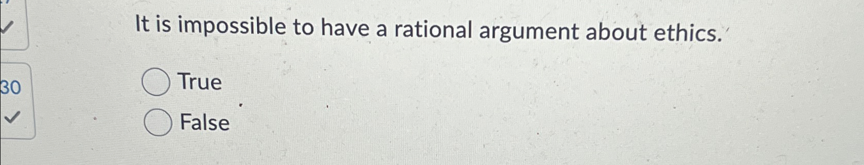 Solved It is impossible to have a rational argument about | Chegg.com