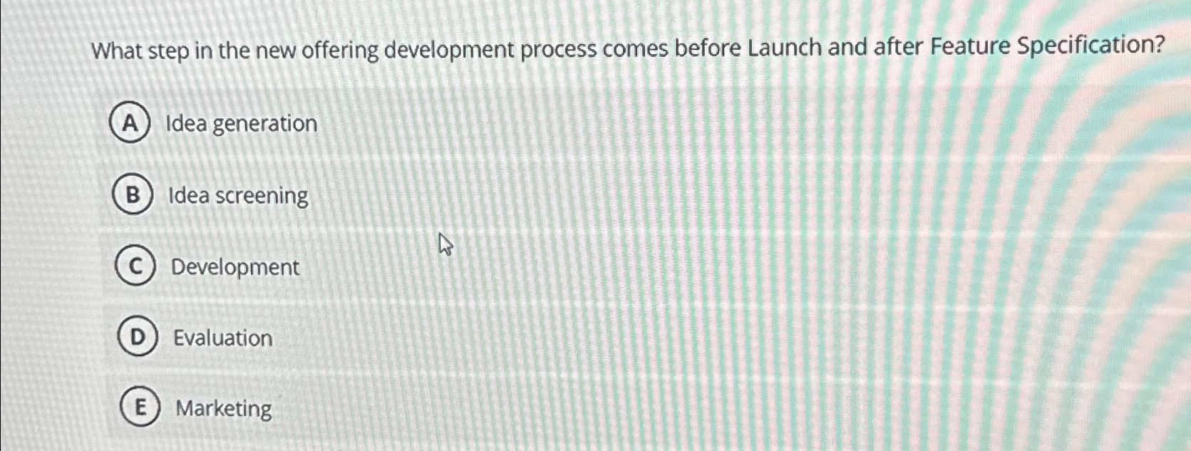 Solved What step in the new offering development process | Chegg.com