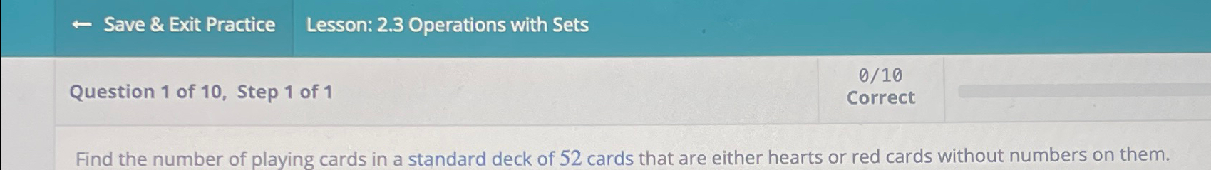 Solved larr Save & Exit PracticeLesson: 2.3 ﻿Operations with | Chegg.com