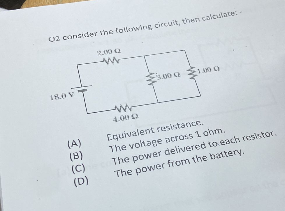 Solved Q2 ﻿consider the following circuit, then calculate: | Chegg.com