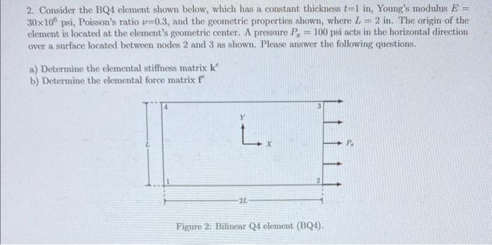 2. Consider the BQ4 element shown below, which has a | Chegg.com