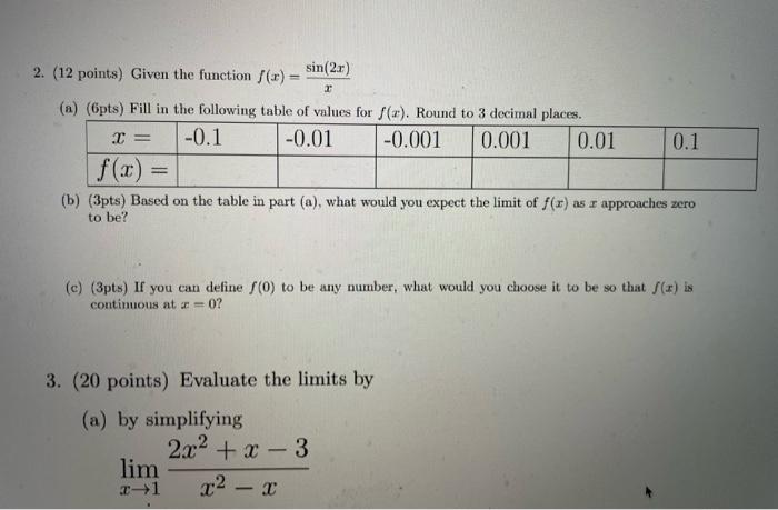 Solved 12 Points Given The Function Fxxsin2x A 