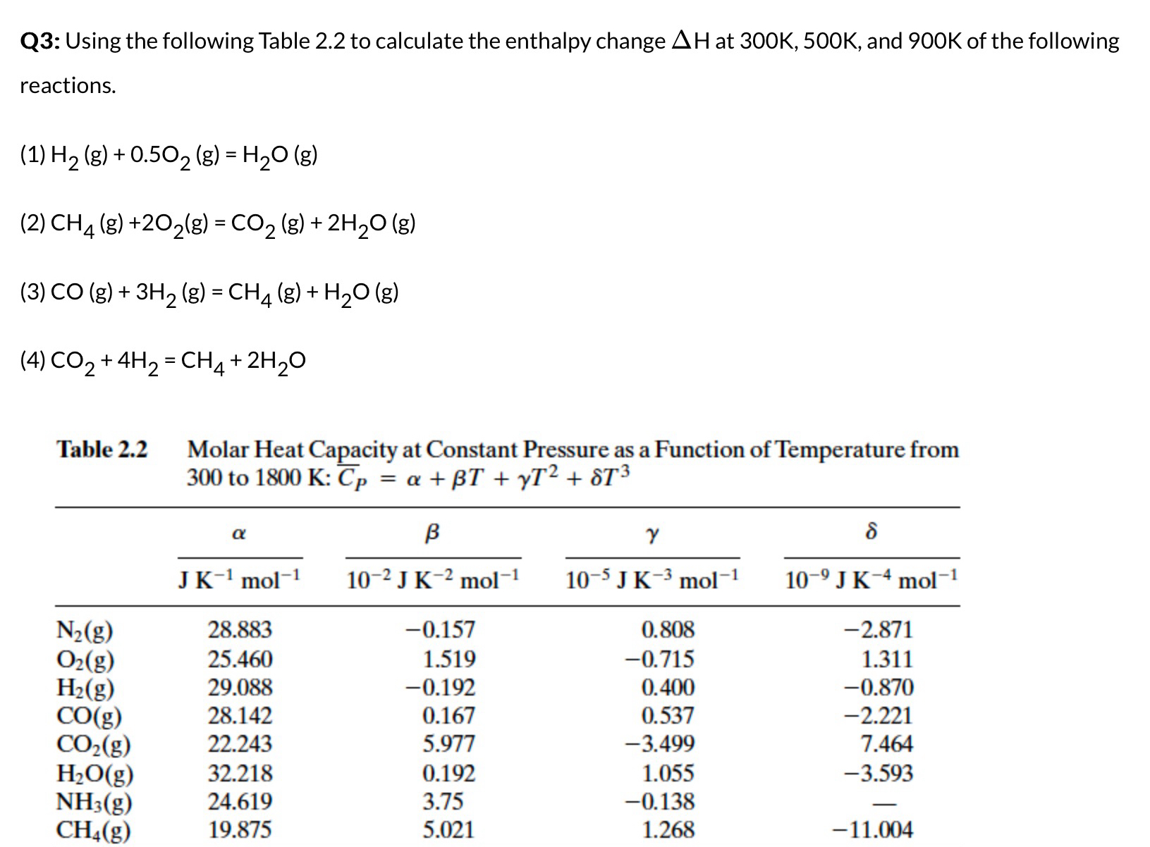 Solved Q3: Using the following Table 2.2 ﻿to calculate the | Chegg.com