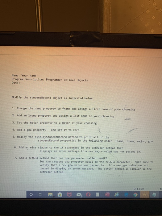 Solved Name: Your name Program Description: Programmer | Chegg.com