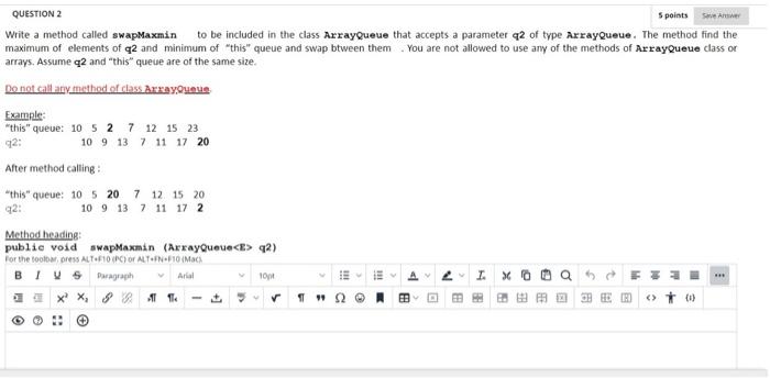 Solved QUESTION 2 S points Save A Write a method called | Chegg.com
