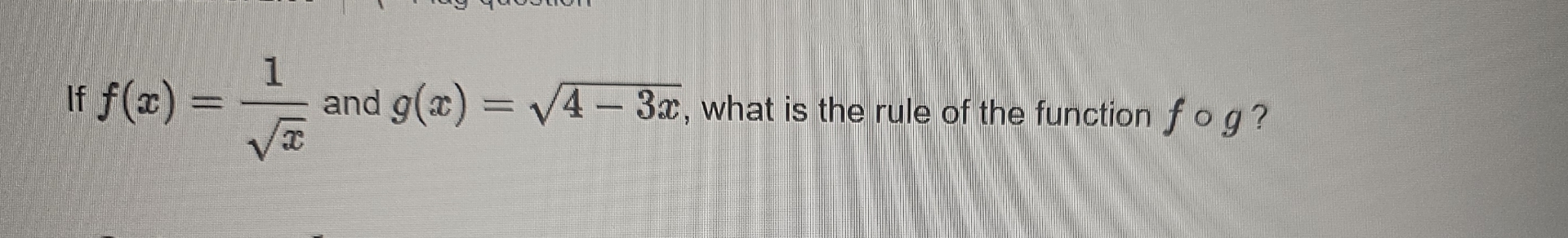 Solved If f(x)=1x2 ﻿and g(x)=4-3x2, ﻿what is the rule of the | Chegg.com