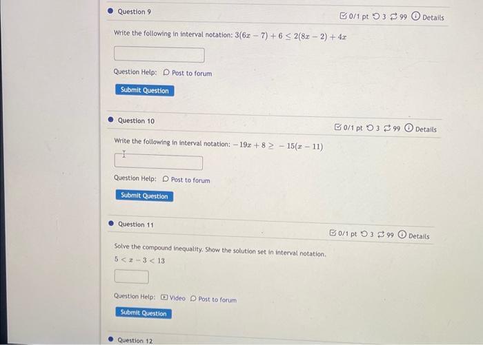 Solved Convert (−3,∞) to inequality notation use the | Chegg.com