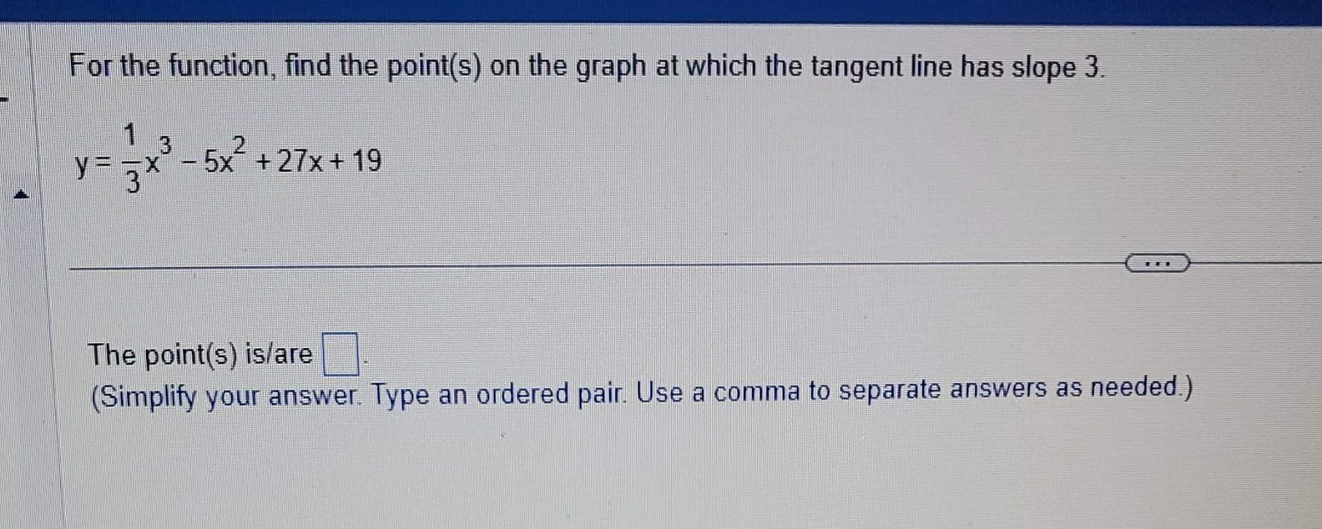 Solved For the function, find the point(s) on the graph at | Chegg.com