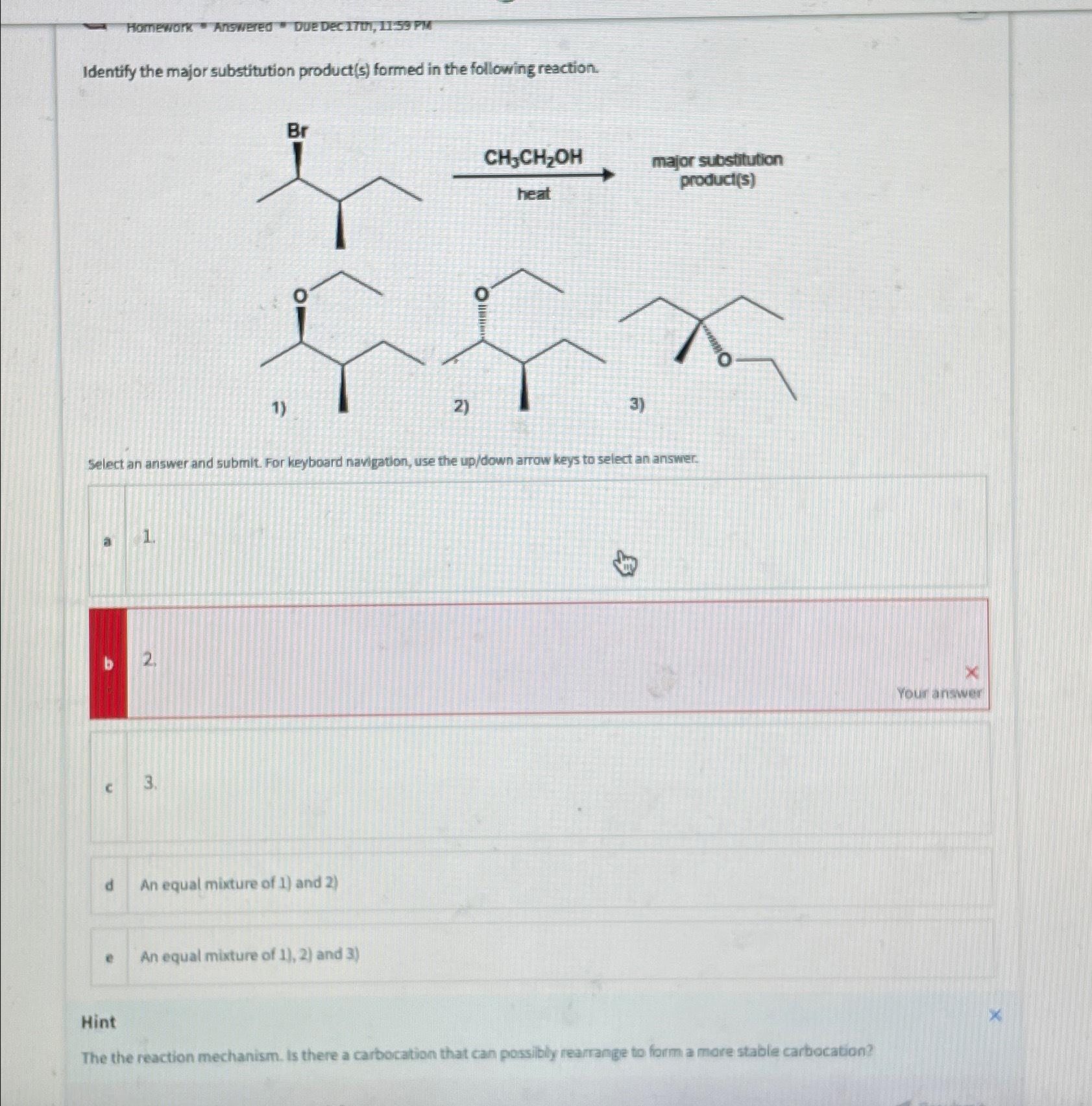 Solved Identify the major substitution product(s) ﻿formed in | Chegg.com