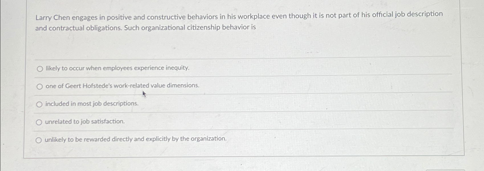 Solved Larry Chen engages in positive and constructive | Chegg.com