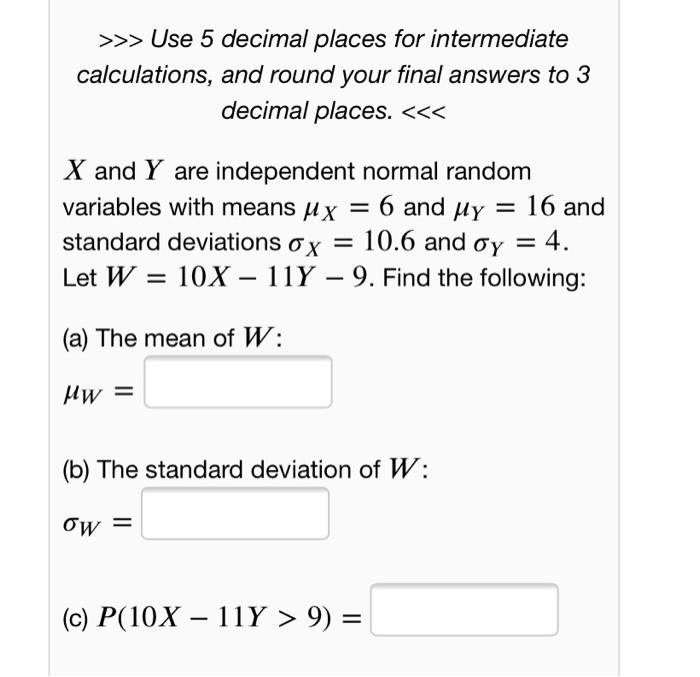 Solved >>> Use 5 decimal places for intermediate | Chegg.com