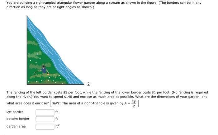 Solved You Are Building A Right Angled Triangular Flower Chegg