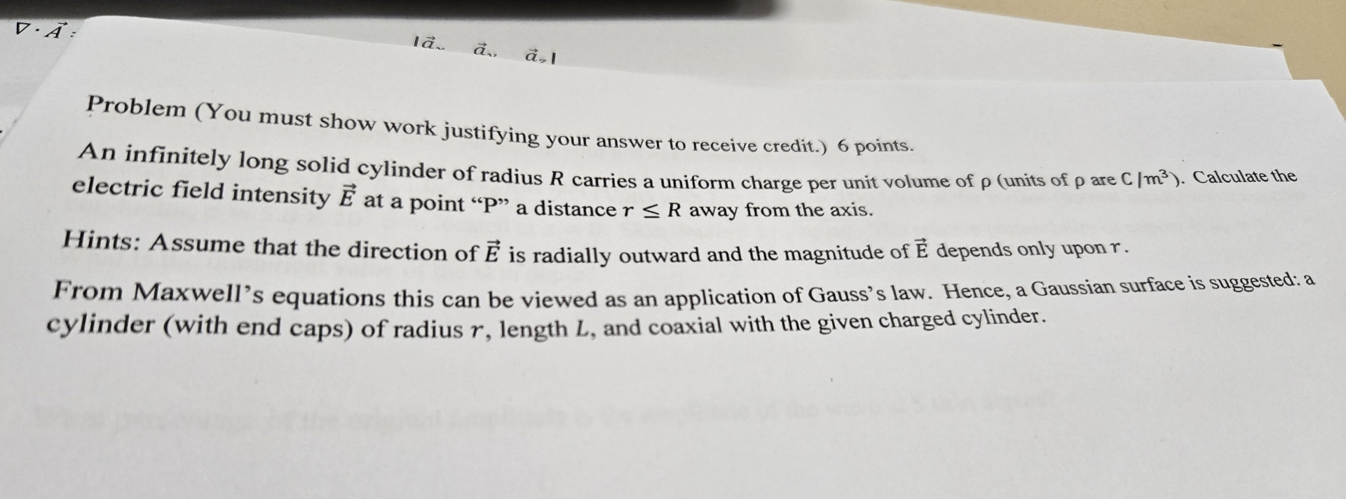 Solved grad*vec(A)=1vec(a),vec(a)n,vec(a)21Problem (You must | Chegg.com