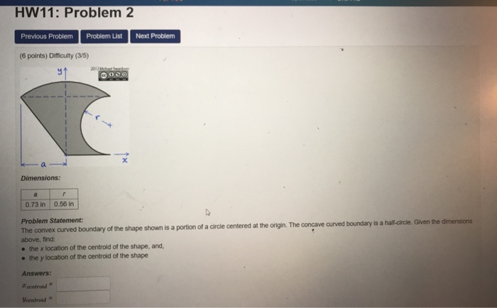 Solved HW11: Problem 2 Previous Problem Problem List Next | Chegg.com