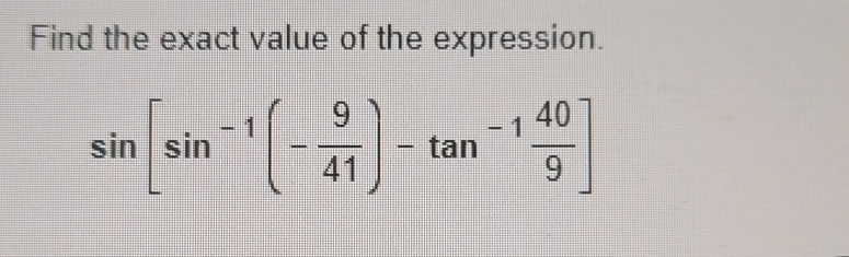 Solved Find the exact value of the | Chegg.com