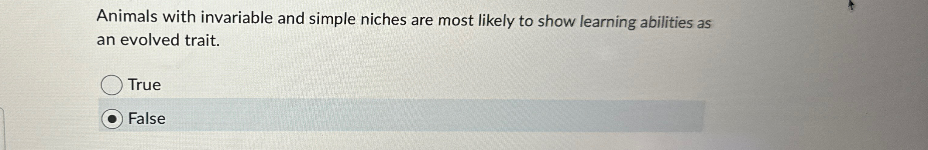 Solved Animals with invariable and simple niches are most | Chegg.com