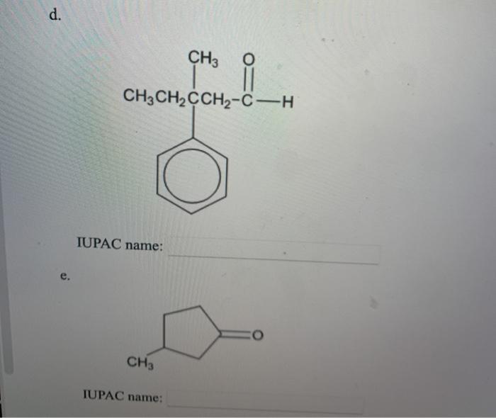 Solved Assign IUPAC names to the following aldehydes and | Chegg.com