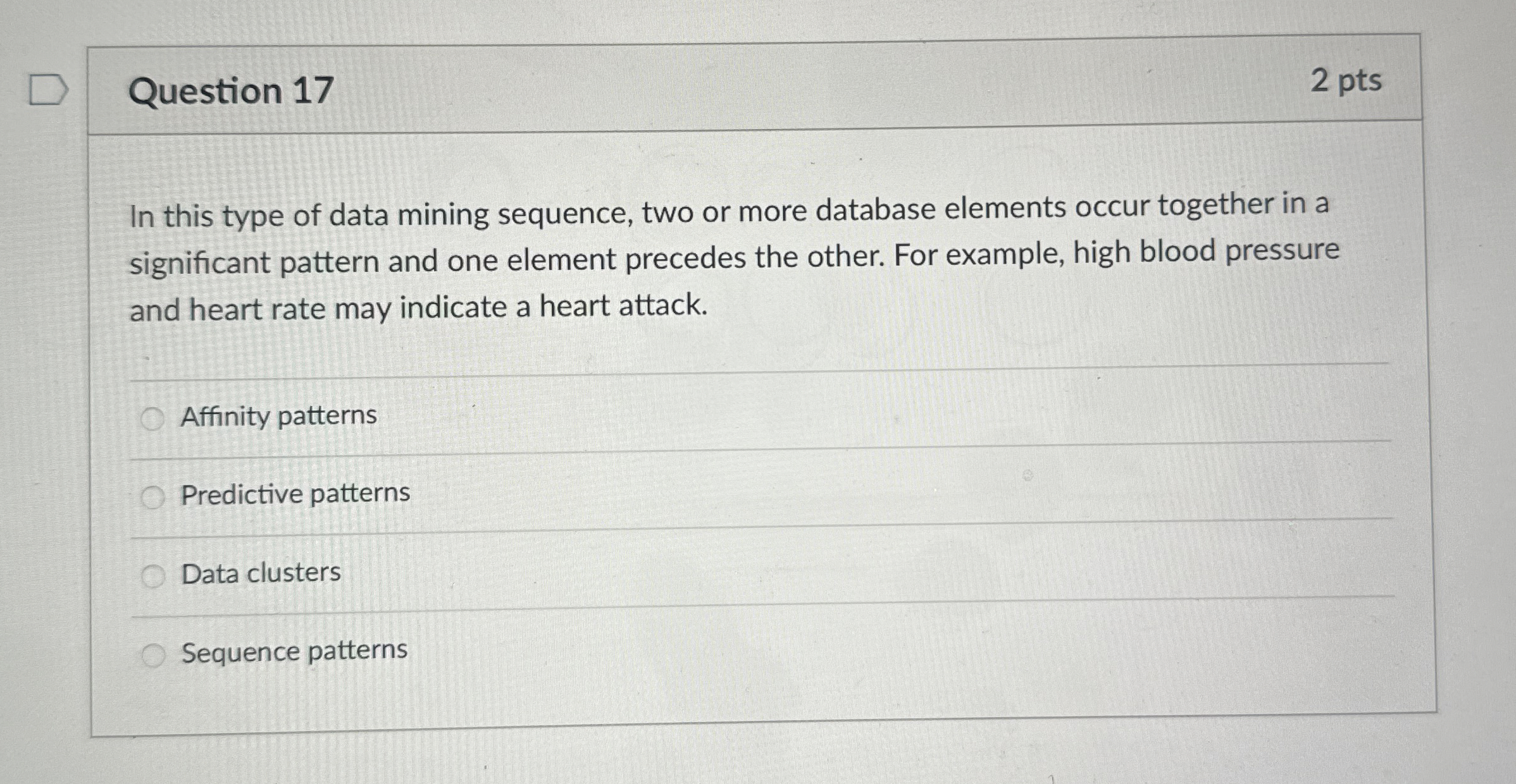 Solved Question 172 ﻿ptsIn this type of data mining | Chegg.com
