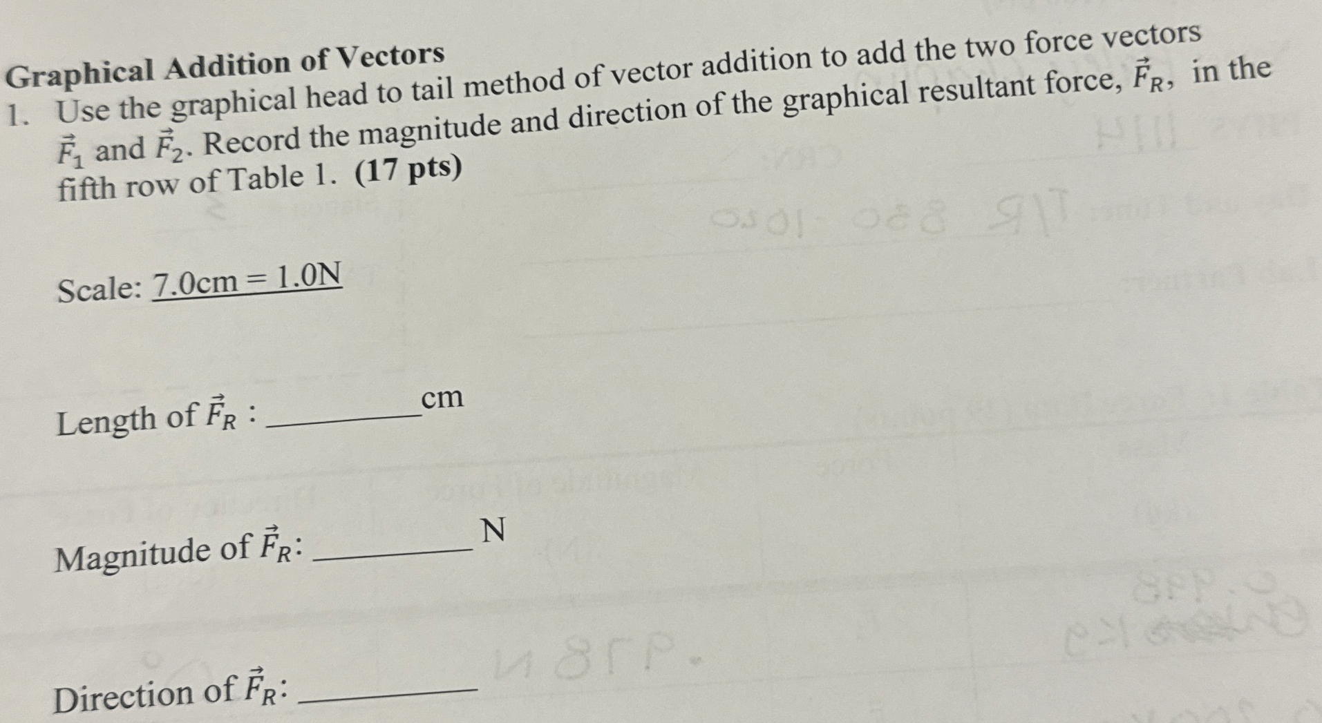 Graphical Addition of VectorsUse the graphical head | Chegg.com