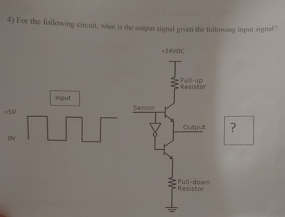 Solved For the following circuit, what is the output signal | Chegg.com