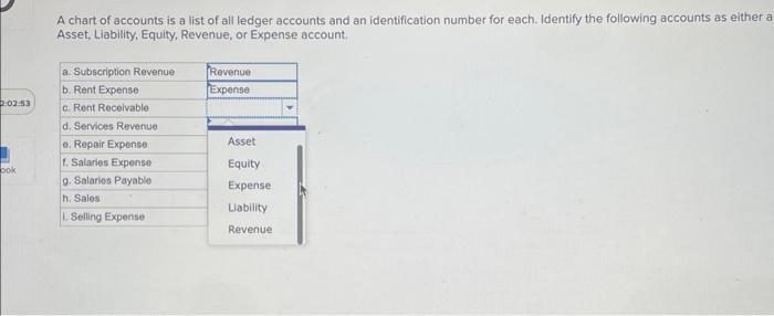 Solved A chart of accounts is a list of all ledger accounts | Chegg.com