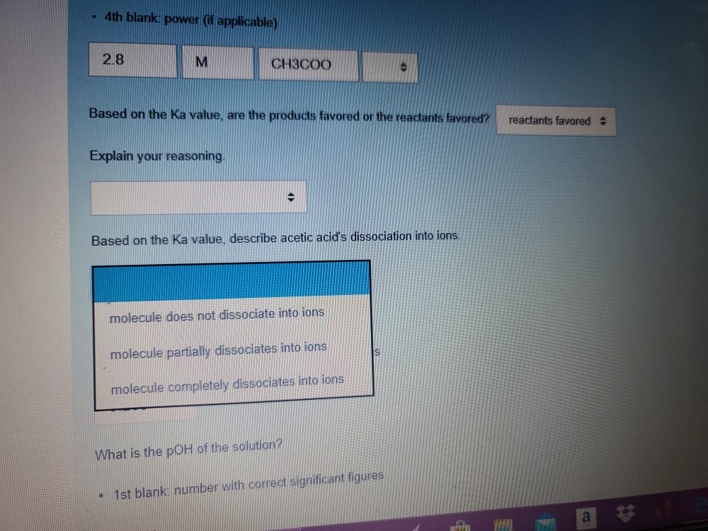 Solved based on the KA value are the products favored or the | Chegg.com