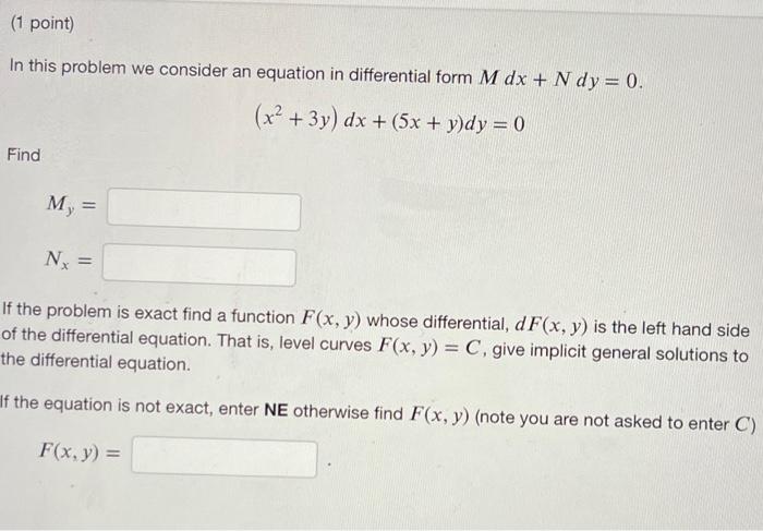 Solved In this problem we consider an equation in | Chegg.com