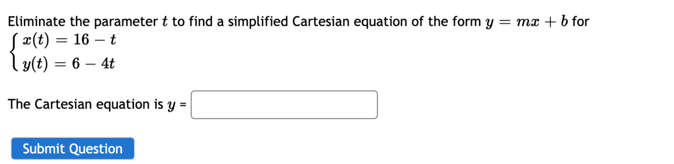 Solved Eliminate the parameter t to find a simplified | Chegg.com Solved Eliminate the parameter t to find a simplified | Chegg.com