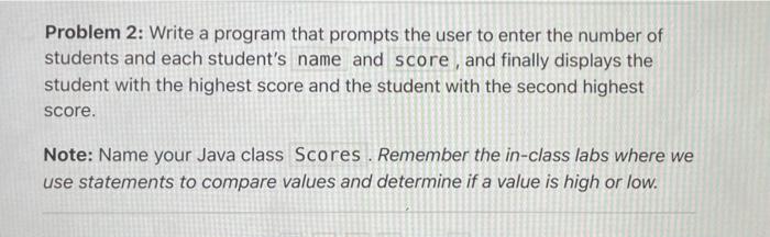 Solved Problem 2: Write a program that prompts the user to | Chegg.com