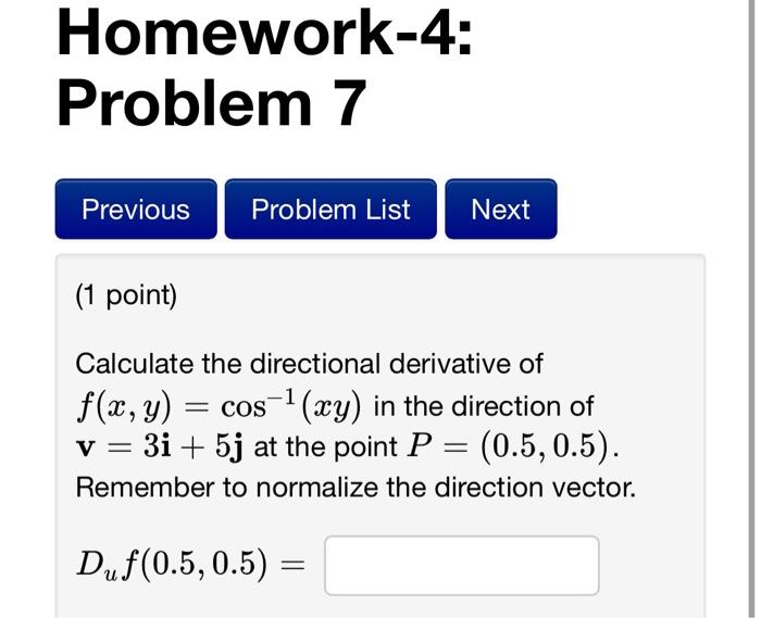 Solved Homework-4: Problem 7 (1 point) Calculate the | Chegg.com Solved Homework-4: Problem 7 (1 point) Calculate the | Chegg.com