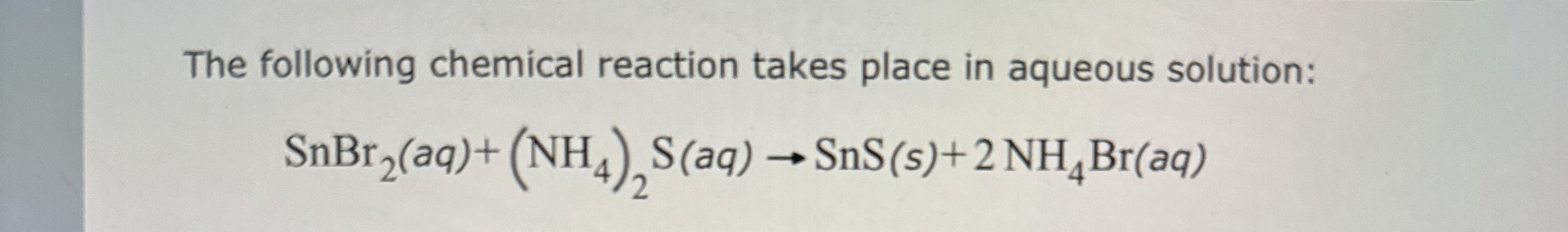 Solved The following chemical reaction takes place in | Chegg.com