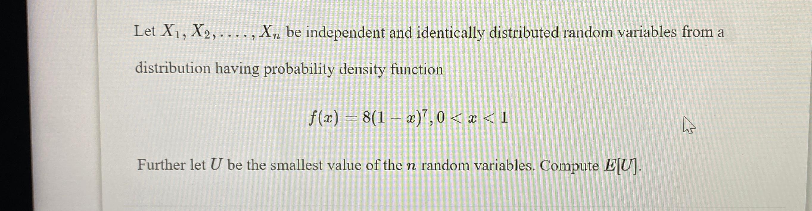 Solved Let x1,x2,dots,xn ﻿be independent and identically | Chegg.com