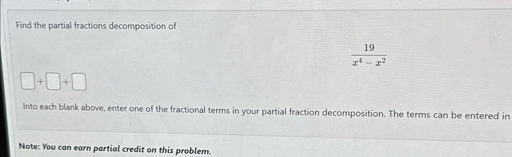 Solved Find the partial fractions decomposition | Chegg.com