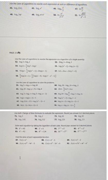 Solved ON A SEPARATE SHEET OF PAPER, WORK ODDS FOR #1 - 91. | Chegg.com